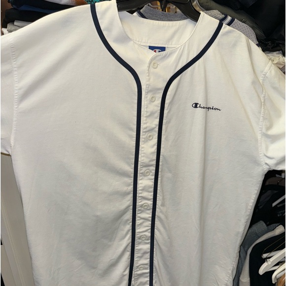 Champion | Shirts | Vintage 9s Champion Buttonup Jersey Rare Sz Xl ...